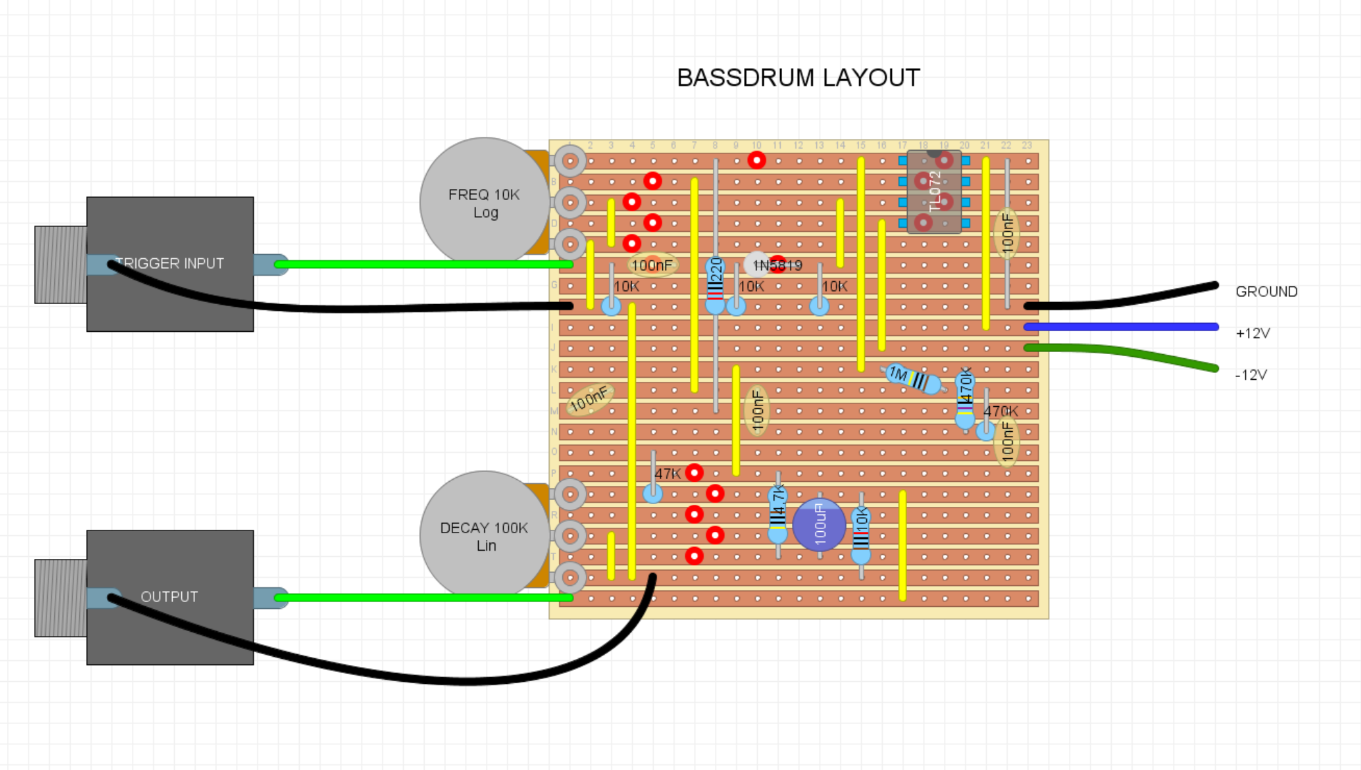 Analog Bassdrum module – knopsl modular