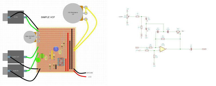 Simple VCF – full of squealing resonance – knopsl modular